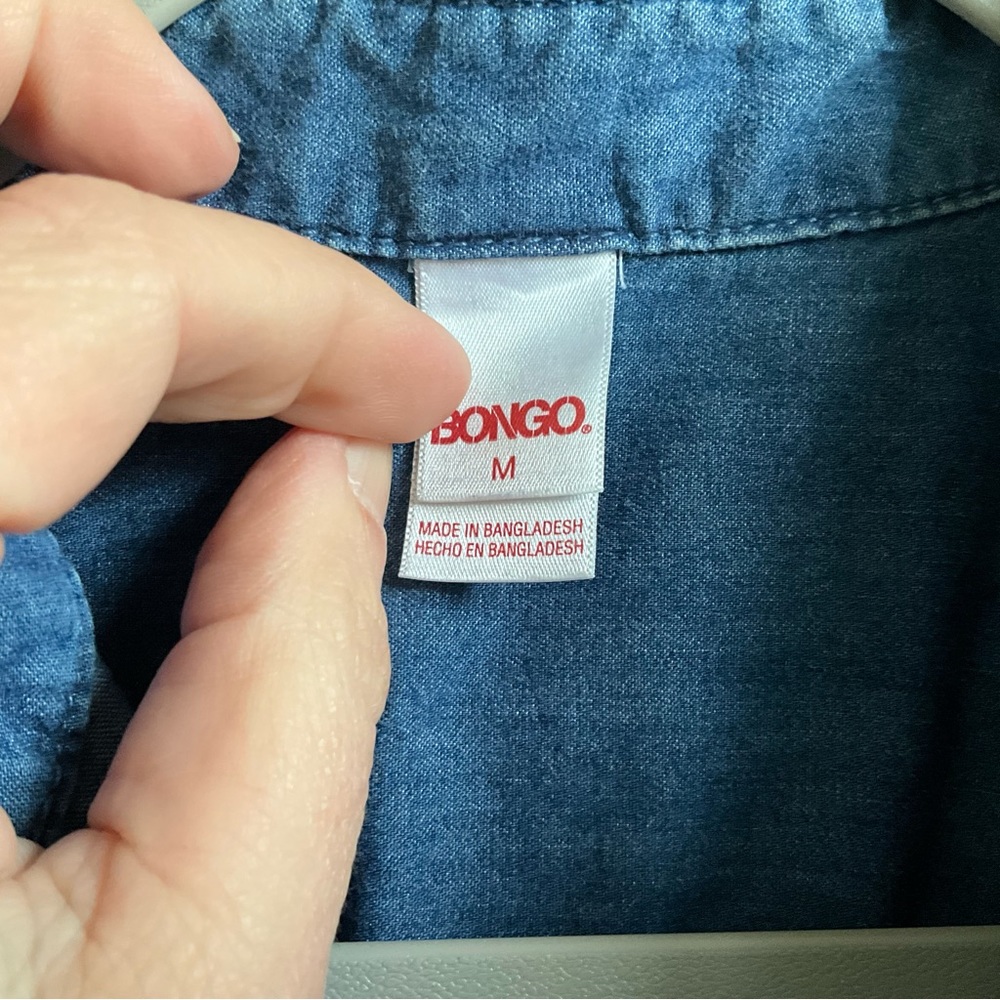 Vintage Bongo Denim Jean Button Down Shirt Casual 200… - Gem